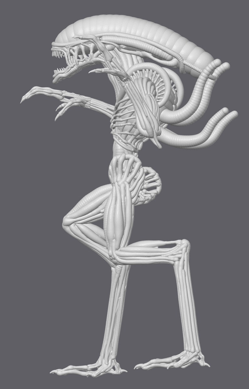 Alien STL File for 3D Printing - High Quality Digital Download ...