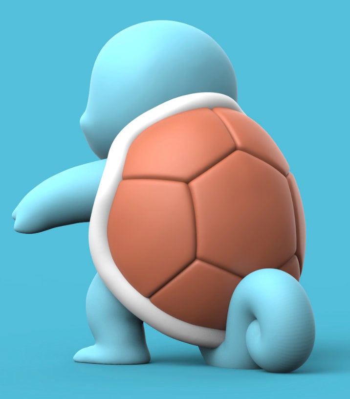 Squirtle 3D Model STL File - High Quality Pokemon Sculpture Digital ...