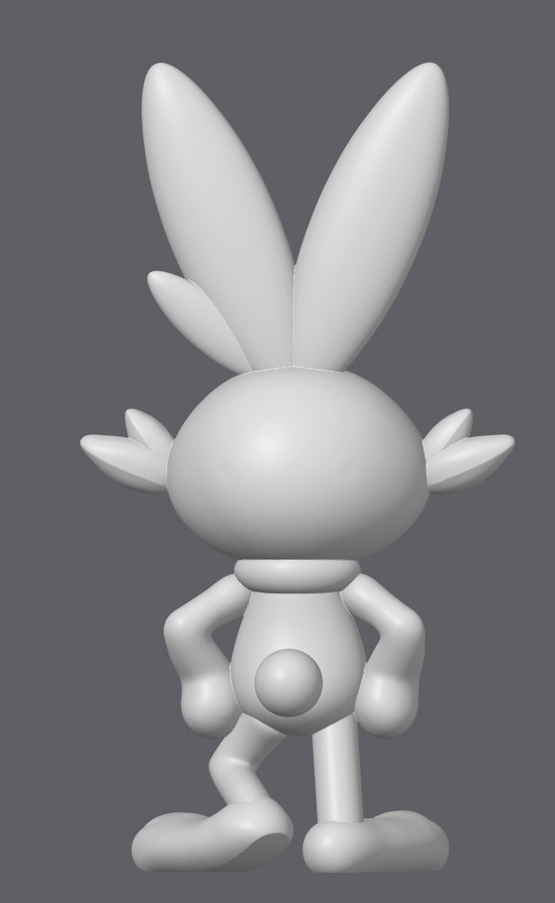 Scorbunny 3D Model STL File - High Quality Pokemon Sculpture Digital ...