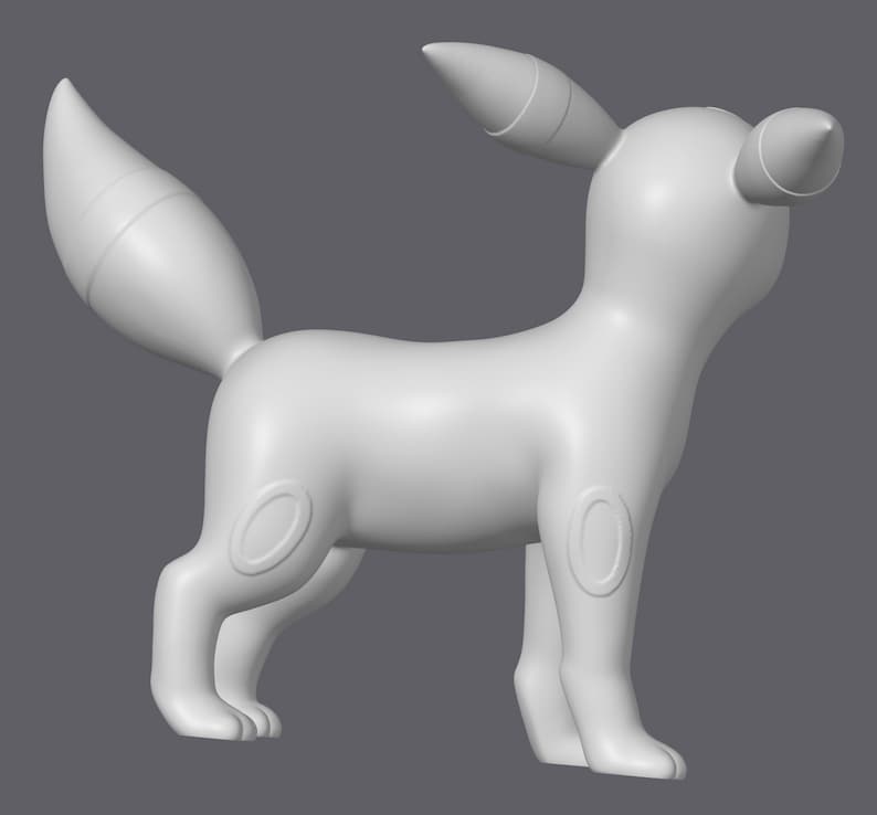 Umbreon 3D Model STL File High Quality Pokemon Sculpture Digital ...