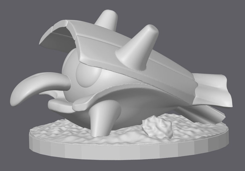 Shellder 3D Model STL File - High Quality Pokemon Sculpture Digital ...