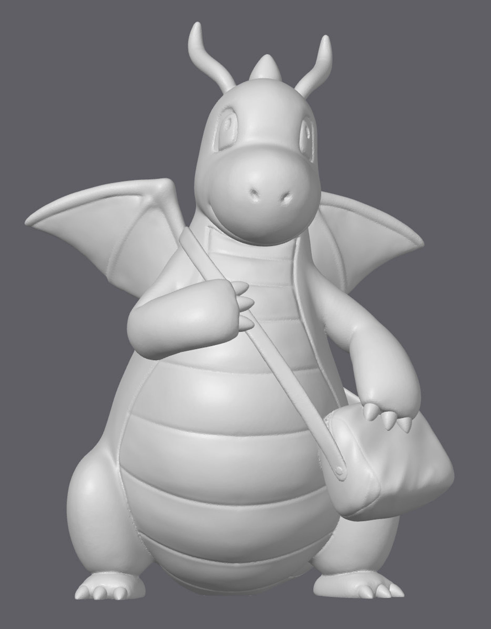 Dragonite 3D Model STL File High Quality Pokemon Sculpture Digital ...