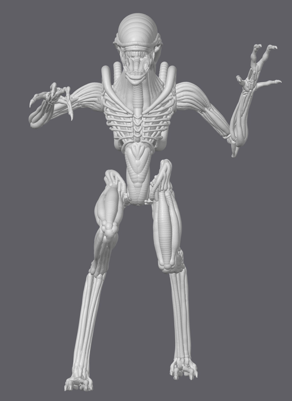 Alien STL File for 3D Printing - High Quality Digital Download - Detailed Sci-fi Model ...