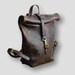 Genuine Leather Roll Top Backpack Leather Roll Top Office Backpack ...