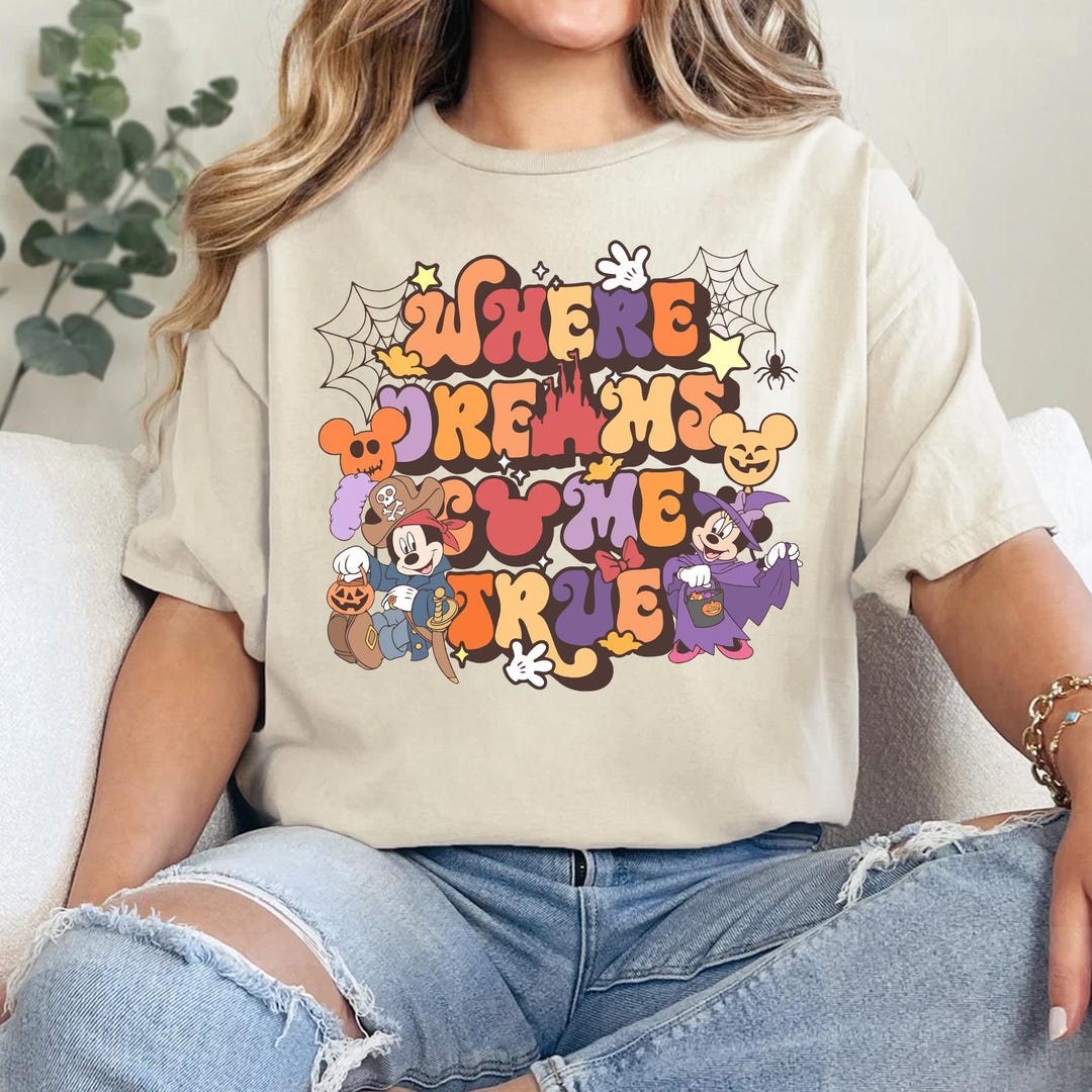 Where Dreams Come True Halloween, Mickey and Minnie Halloween Shirt ...