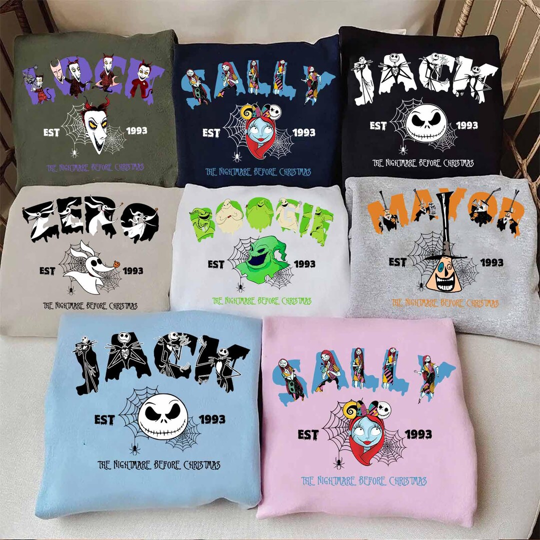 The Nightmare Before Christmas Sweatshirt, Disney Halloween Shirt ...