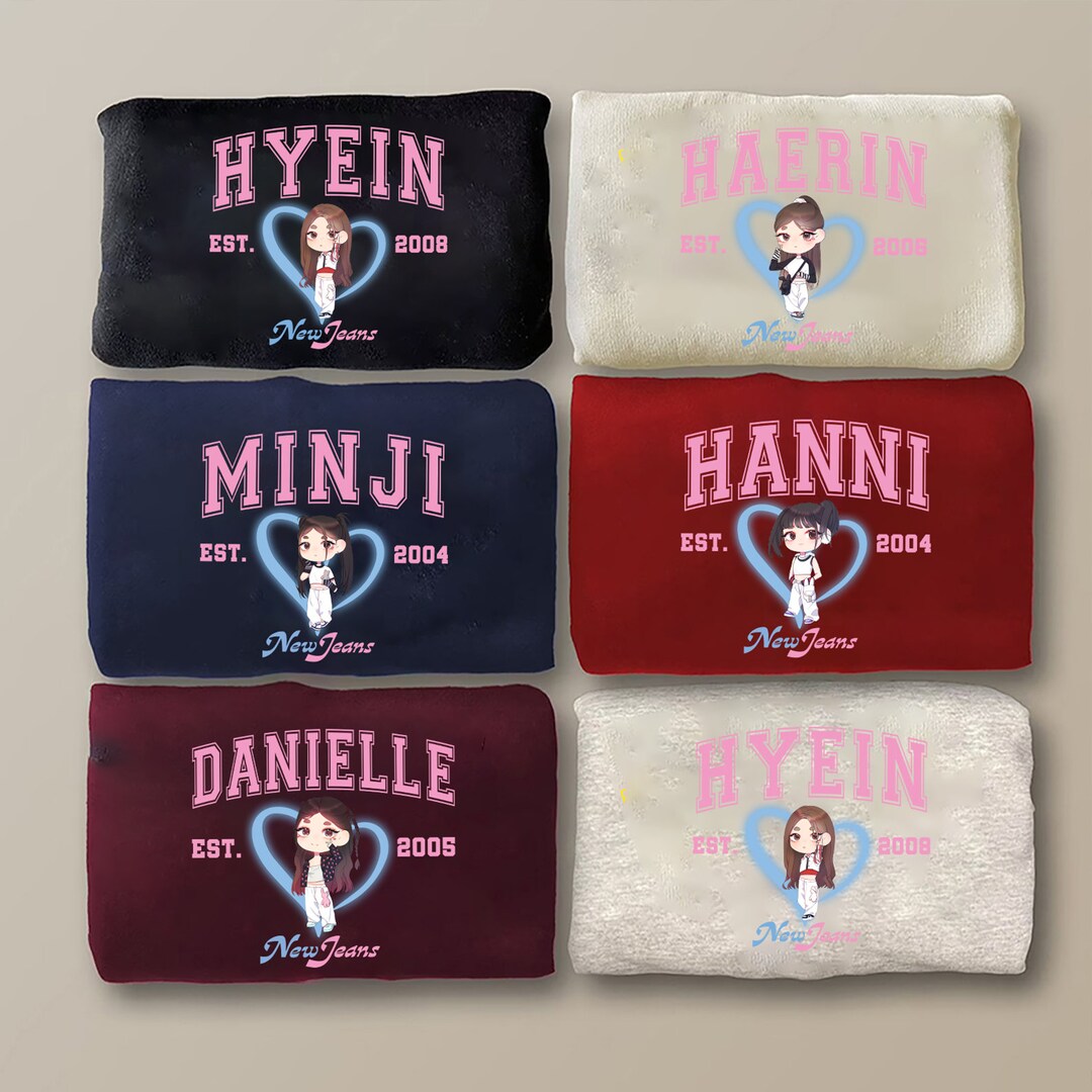 Newjeans Chibi Members Sweatshirt, Newjeans Bunnies Tshirt, Newjeans ...
