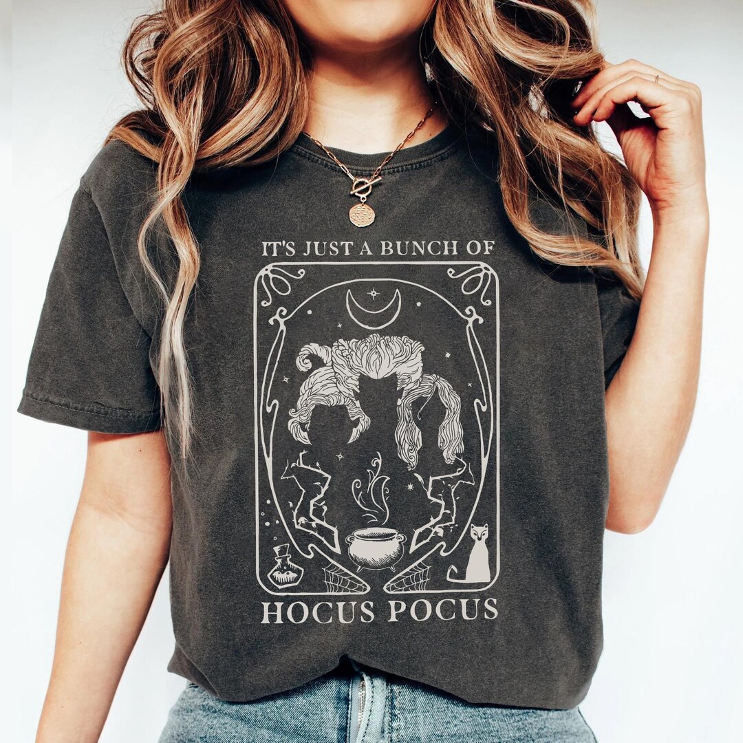 Hocus Pocus Witch Sweatshirt, Halloween Witch Embroidered Sweatshirt ...