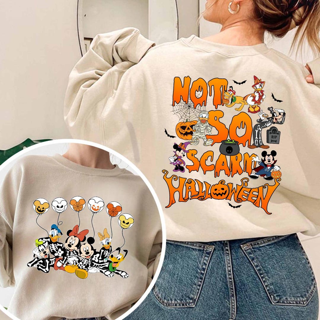 Mickey and Friends Not so Scary Halloween Party Shirt, Disney Halloween ...