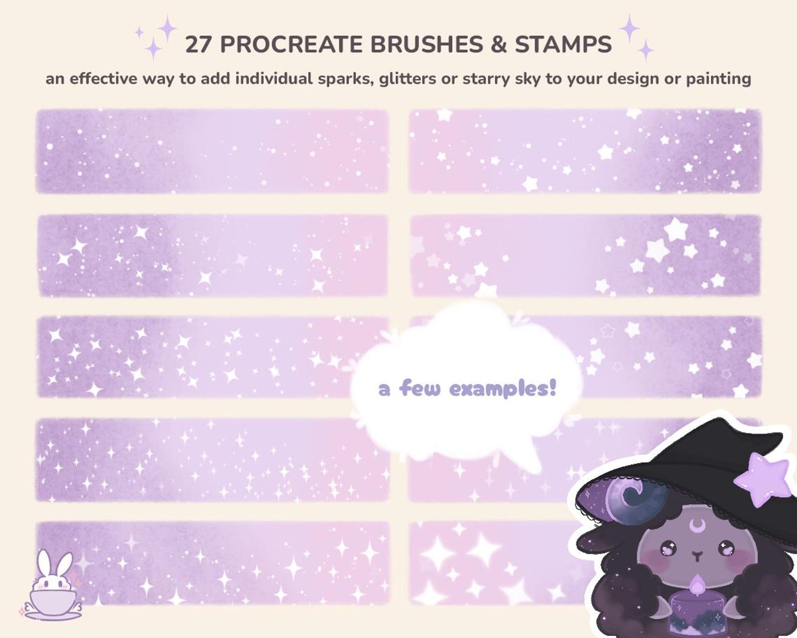 Starry Skies Procreate Brushes Stamps | Glitters Stars Sparkle for ...