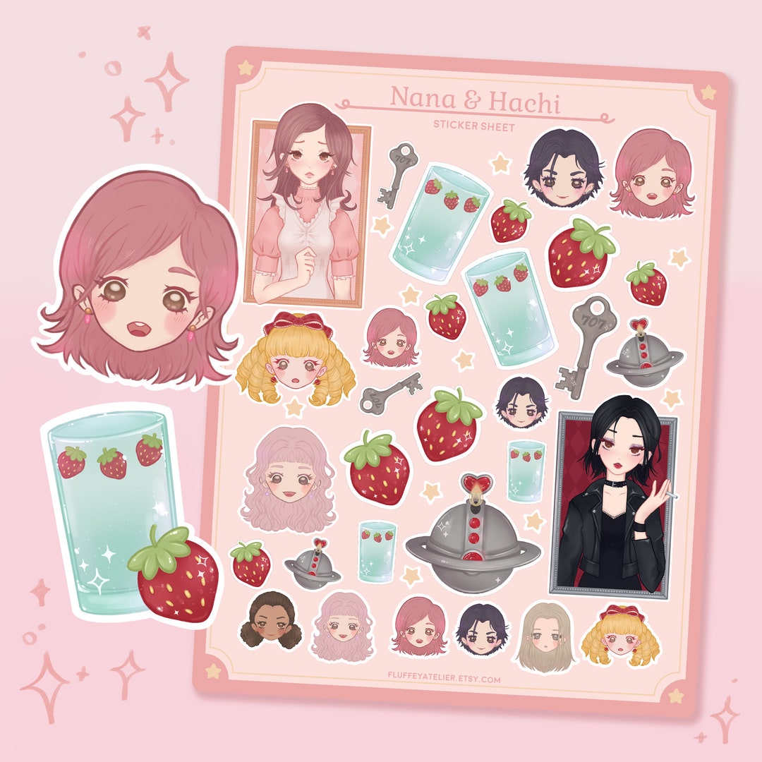 Nana Fanart Vinyl Sticker Sheet From the Manga Anime With Strawberry ...