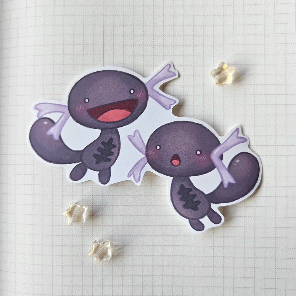 Cute Pokemon Fanart Stickers Clodsire Wooper, Wooloo and Klefki Fairy ...