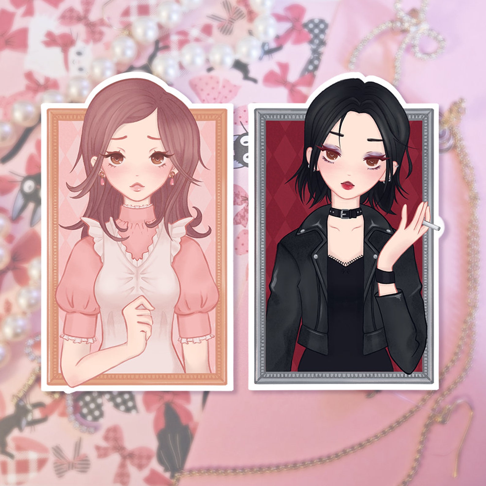 Nana Vinyl Stickers Nana and Hachi Manga Fanart - Etsy