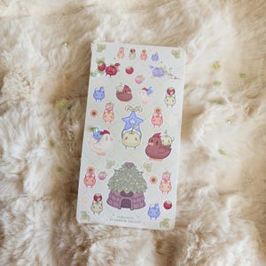 Stardew Valley Junimo Sticker Sheet | Junimos Harvesting, Chicken, Hut ...