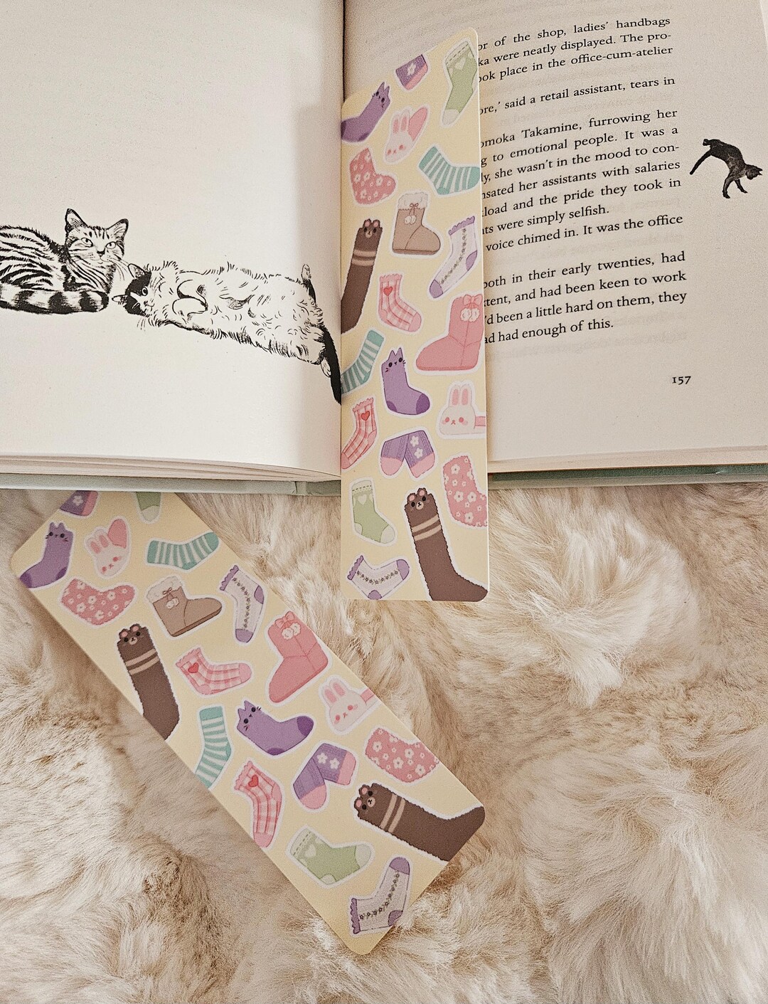 Cute Cosy Socks Bookmarks for Reading Books and Manga ! Cute Socks and ...