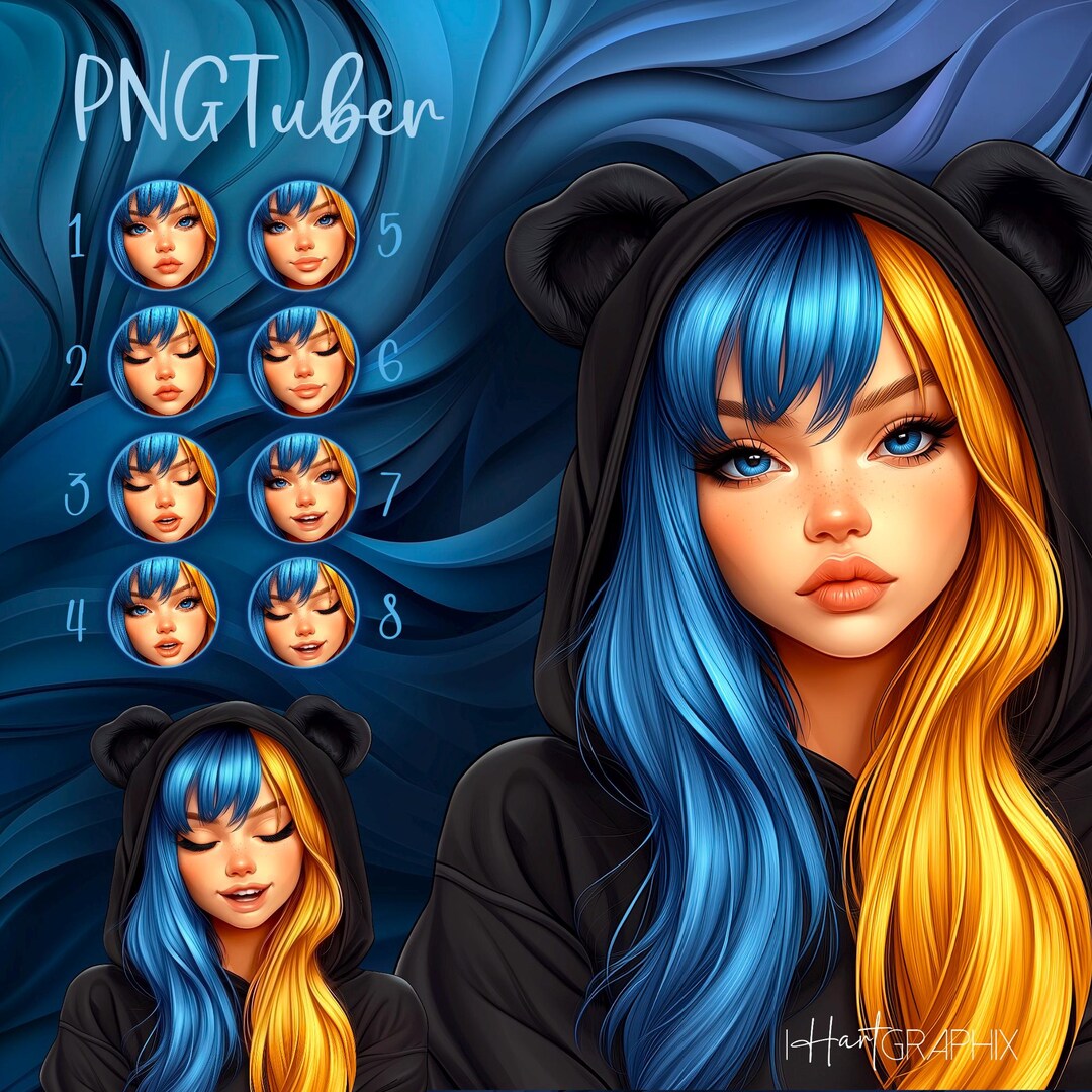 Female Vtuber Pngtuber | Vtuber Model | Twitch | Vtuber Assets ...