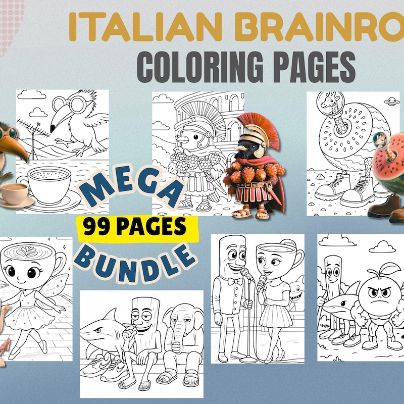 Coloriage italian brainrot - Etsy Italia