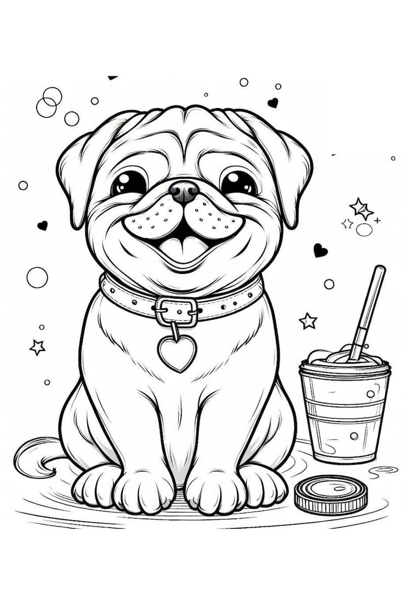 Printable Dog Coloring Book L Relaxing & Fun for All Ages L Kids ...