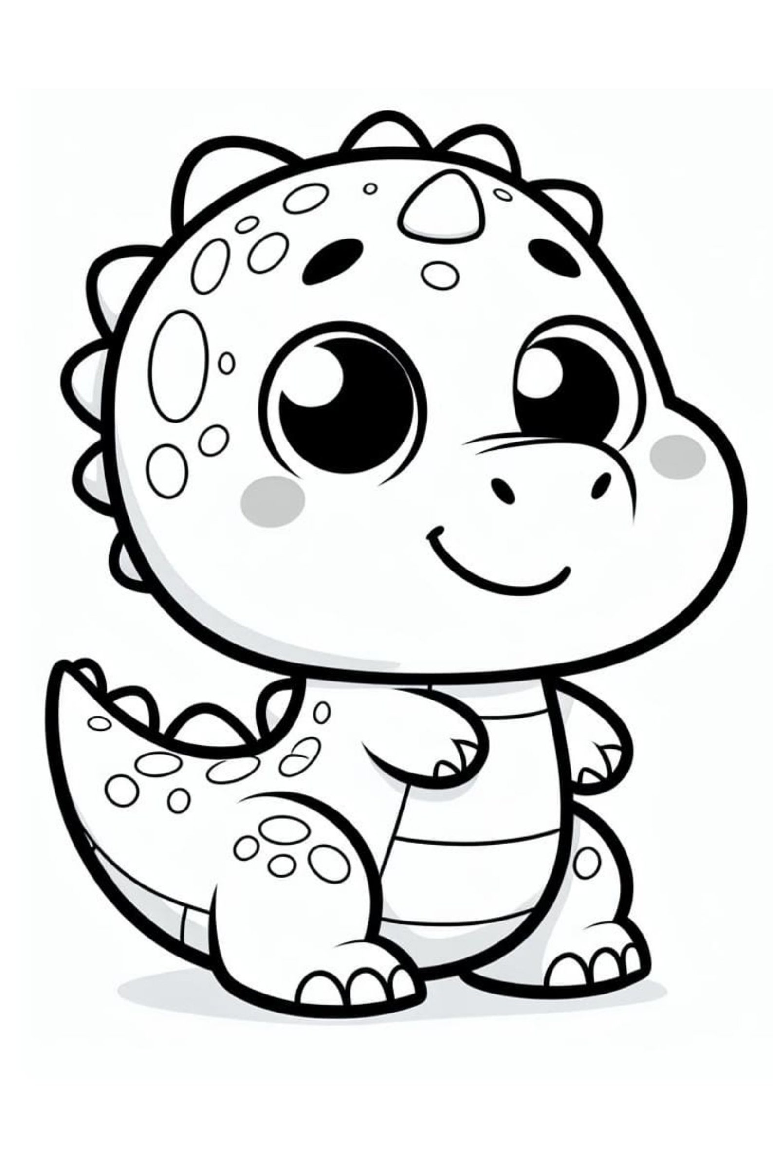 Cute Baby Dinosaur Coloring Pages for Kids & Adults Printable L ...