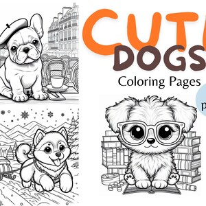 Printable Dog Coloring Book L Relaxing & Fun for All Ages L Kids ...