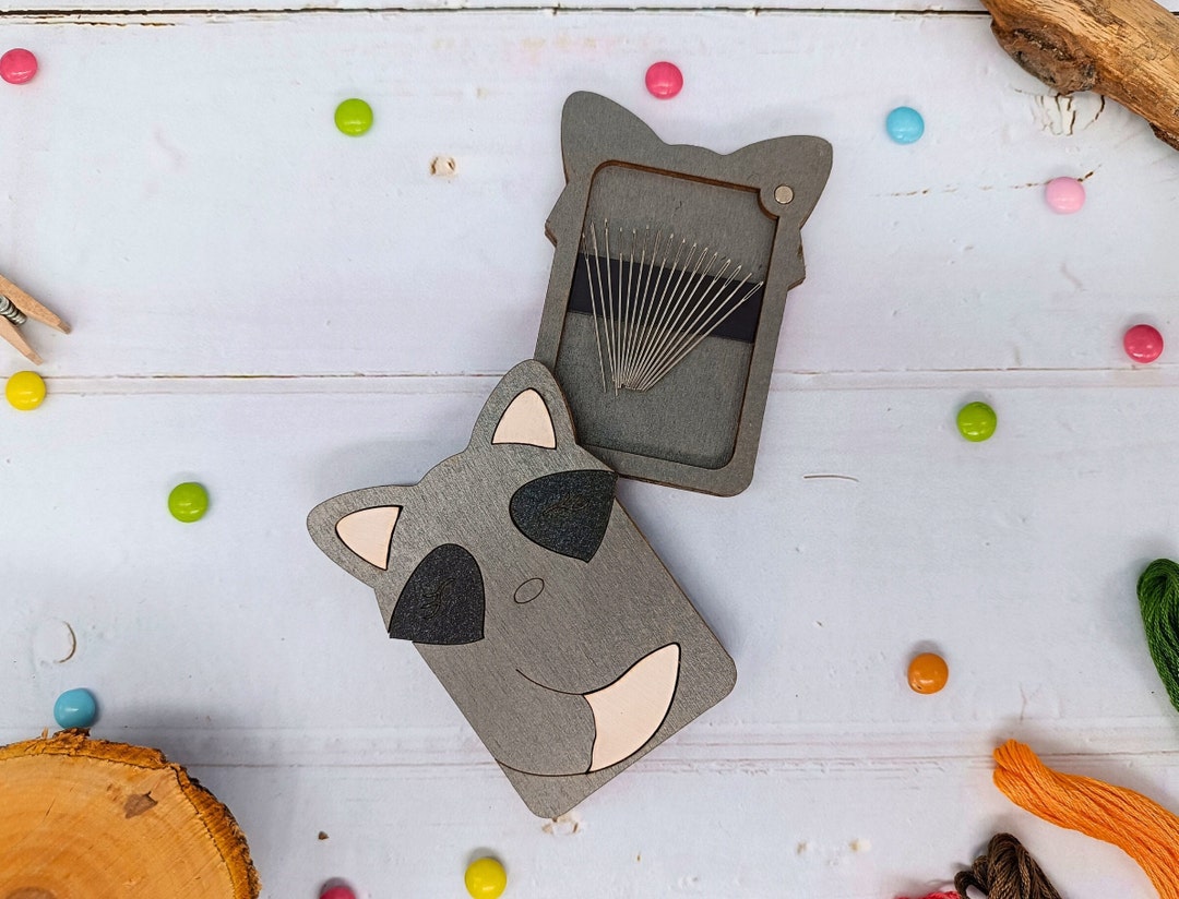 Wooden Needle Case, Magnetic Needle Case, Wooden Needle Organizer ...