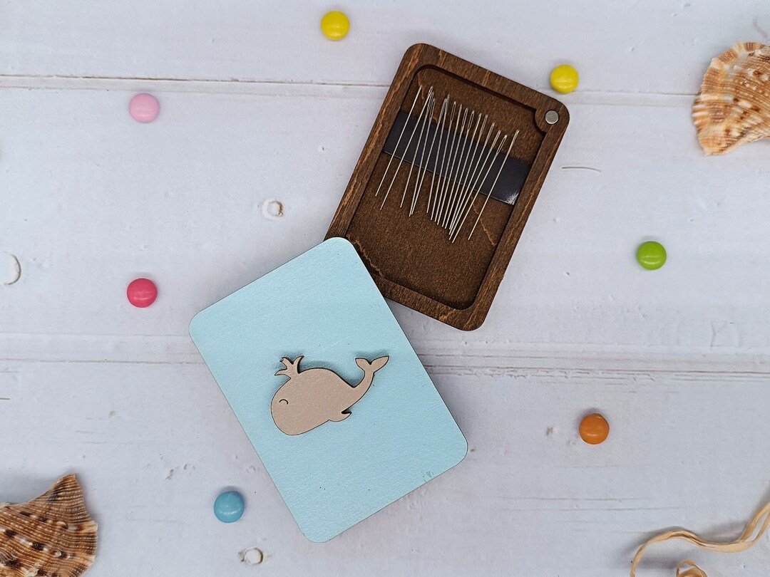 Wooden Needle Case, Magnetic Needle Case, Wooden Needle Organizer ...