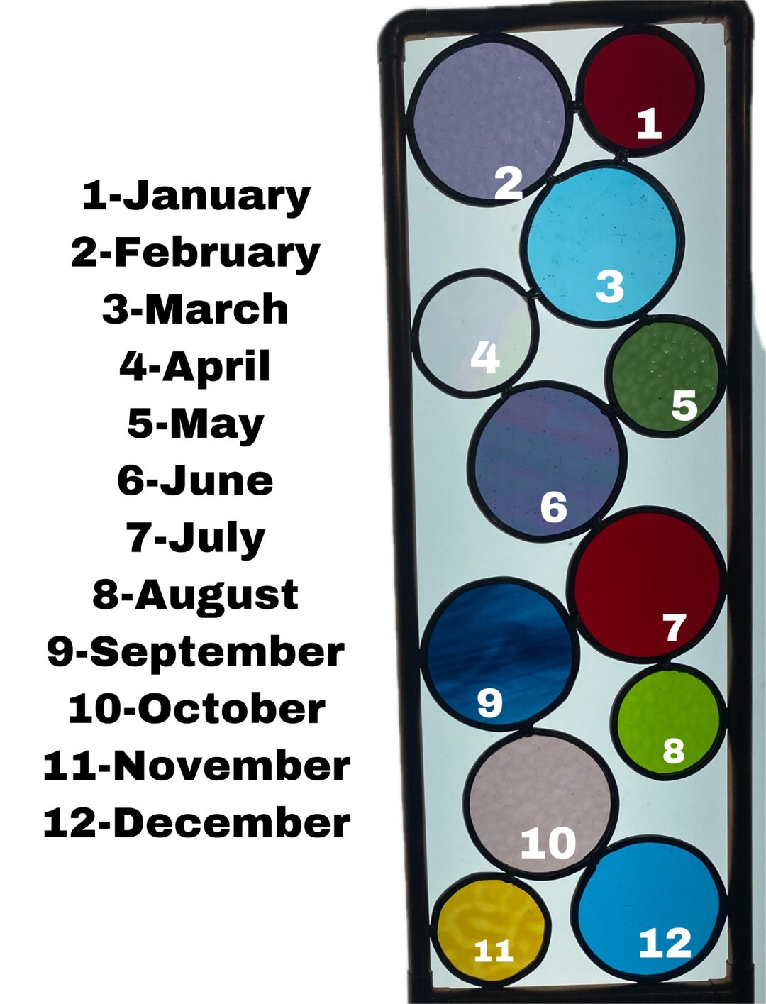 Stained Glass Birth Stone Colors Stained Glass Copper Garden Art stained-glass-birth-stone-colors-stained-glass-copper-garden-art