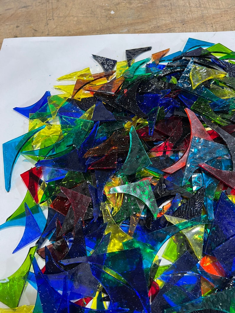 Stained Glass Scrap for Mosaics - 5 Lbs - Etsy