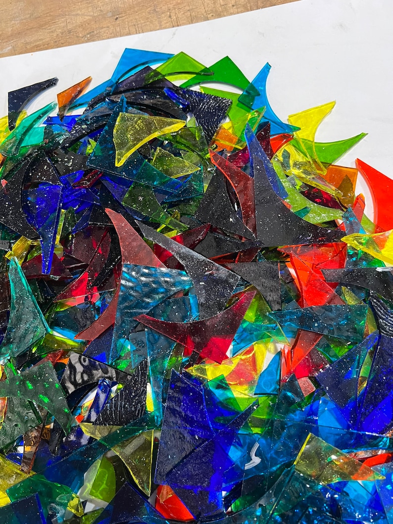 Stained Glass Scrap for Mosaics - 5 Lbs - Etsy