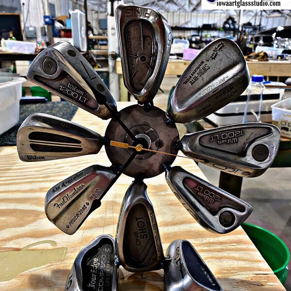 Iron Golf Club Clock - Etsy
