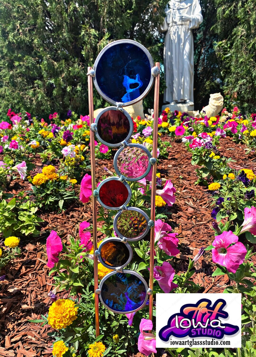 Plant Stake With Birth Stone Colors. Garden Stake. Free Shipping - Etsy