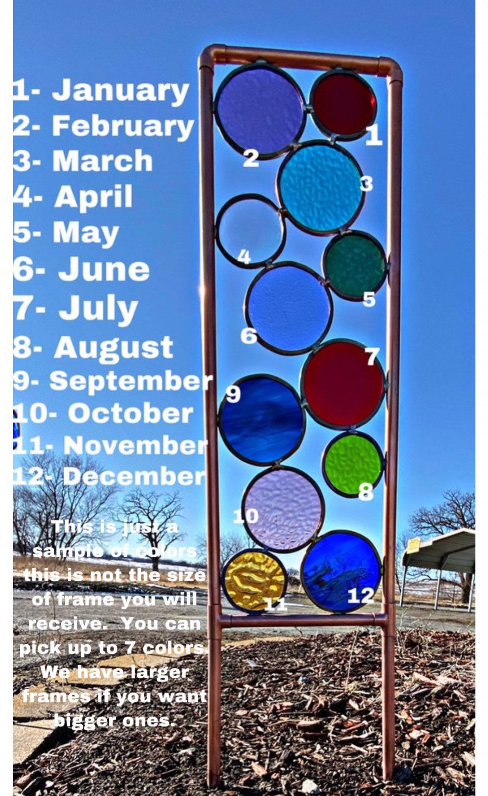 Plant Stake With Birth Stone Colors. Garden Stake. Free | Etsy