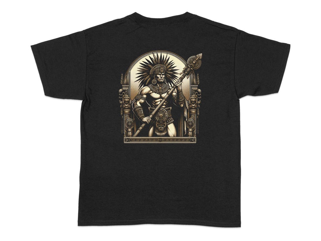 Aztec Warrior T-shirt, Native Mexican Mythology Tee, Aztec Warrior Art ...