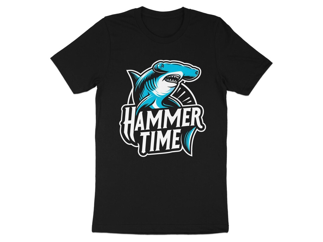 Hammer Time T-shirt, Hammerhead Shark Tee, Funny Shark Shirt, Retro ...