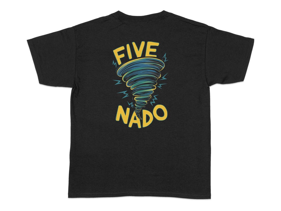 Funny Five Nado Tornado T-shirt, Storm Graphic Tee, Cool Hurricane ...