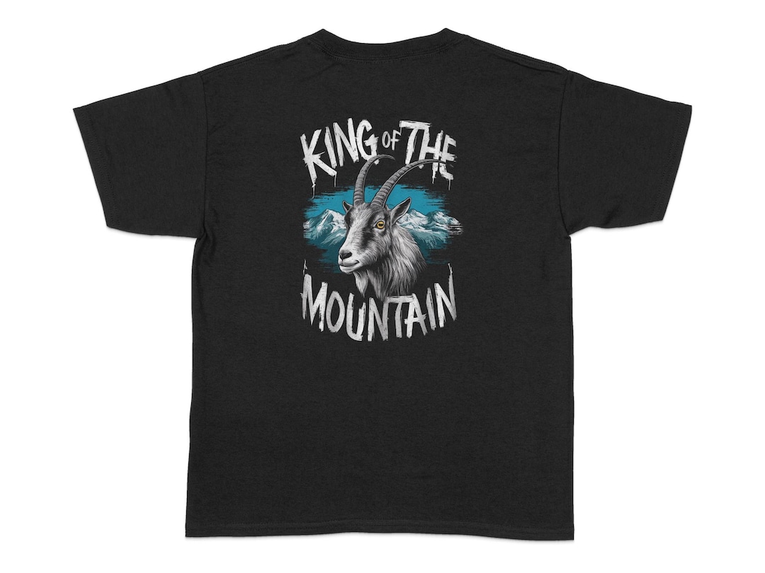 King of the Mountain Goat T-shirt, Mountain Wilderness Graphic Tee ...
