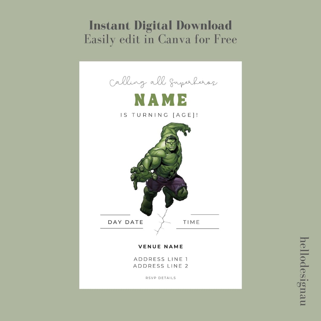 Bulk Birthday Invitation Template | Customisable Digital Invite for ...