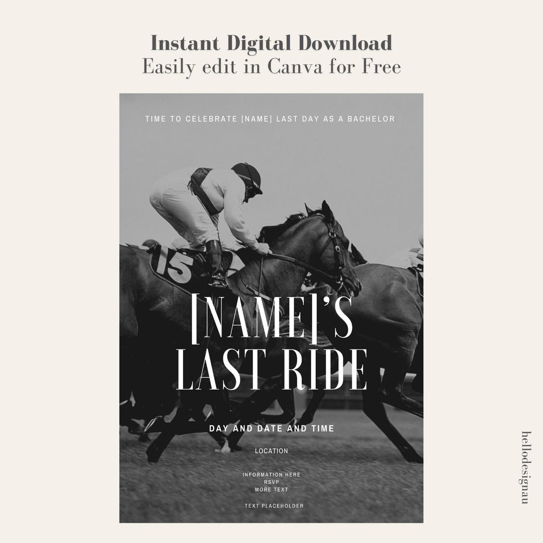 Bucks Party Invitation Template | Customisable Digital Invite for Groom ...