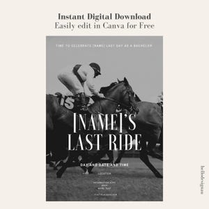 Bucks Party Invitation Template | Customisable Digital Invite for Groom ...