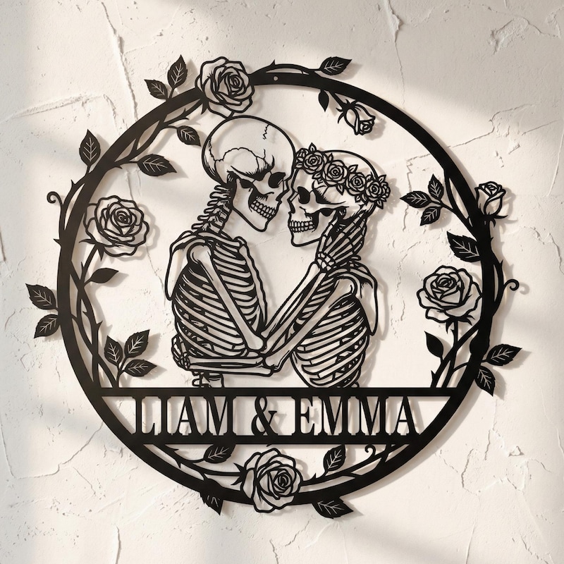 Skeleton on Metal Signs - Etsy