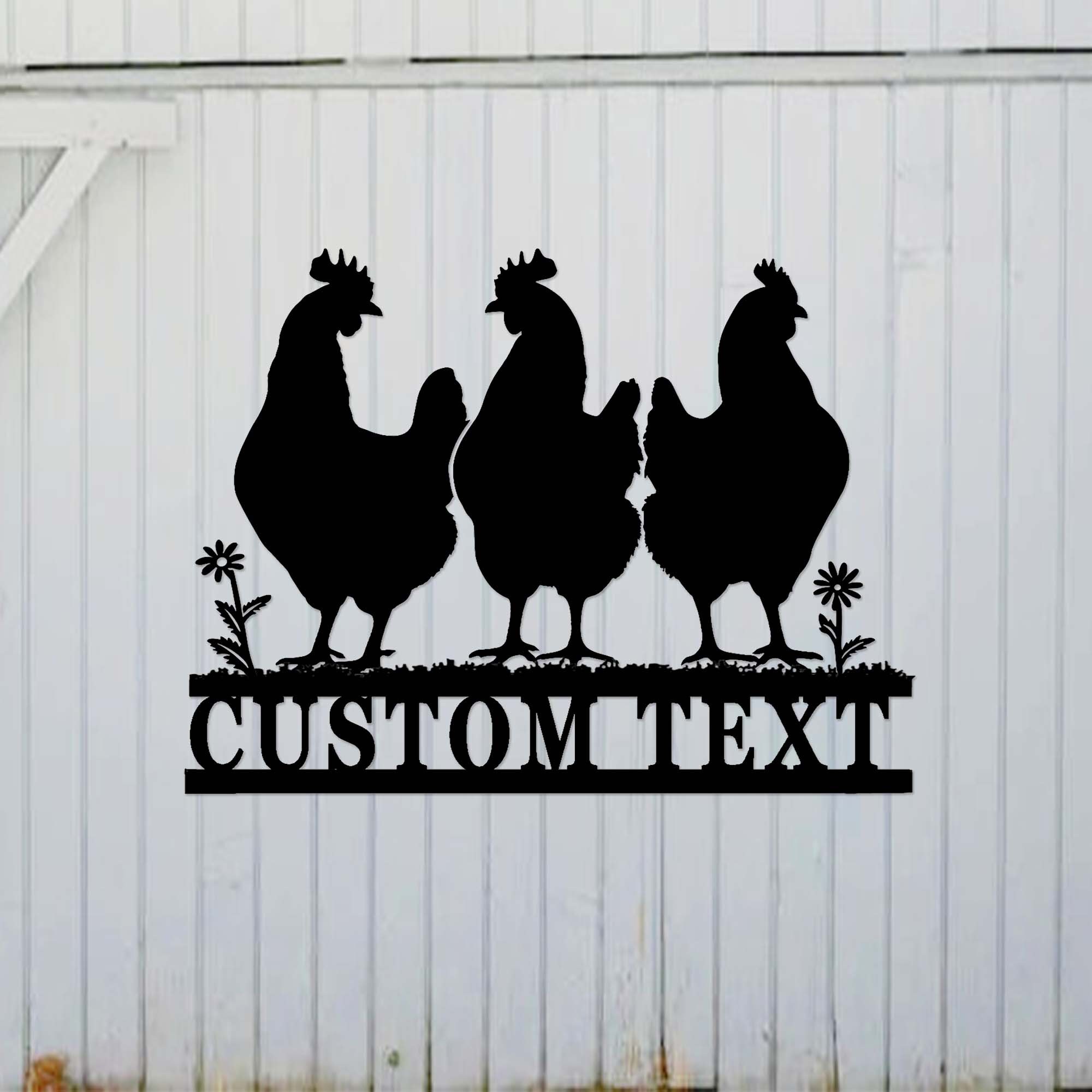 Custom Chicken Coop Sign,hen House Sign,metal Chicken Sign,personalized ...