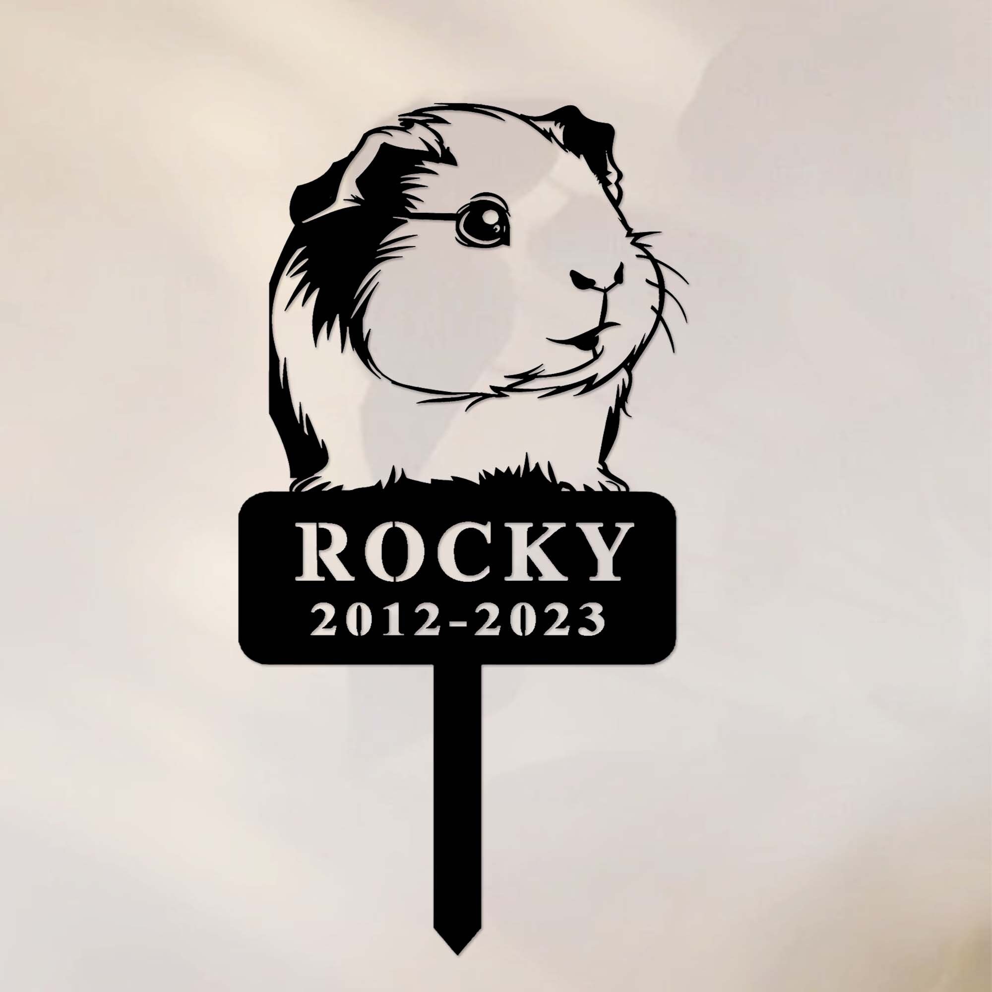 Personalized Guinea Pig Memorial Stake,guinea Pig Metal Grave Marker ...