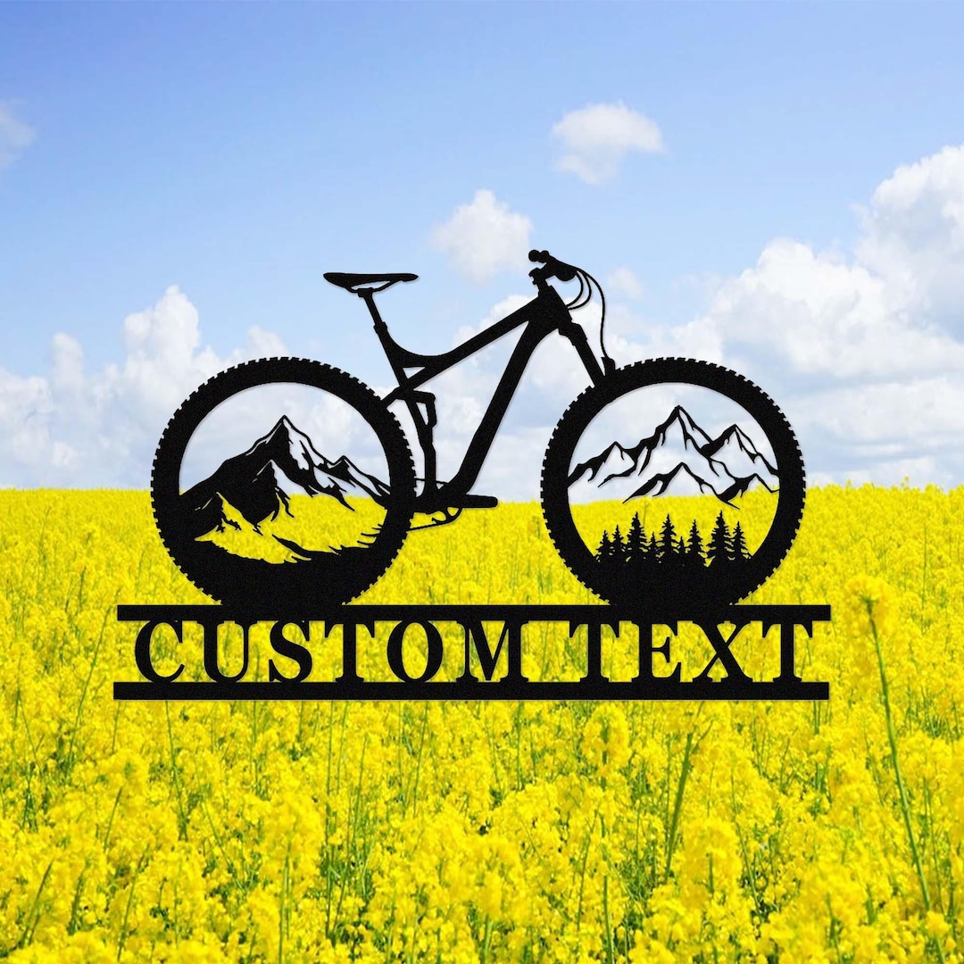Custom Mountain Bike Metal Sign,mountain Bike Wall Ar,personalized ...