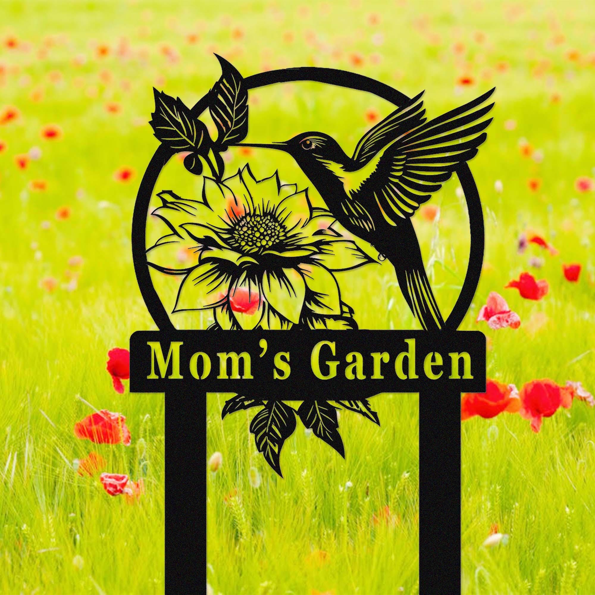 Personalized Hummingbird Garden Sign, Custom Garden Sign,hummingbird ...