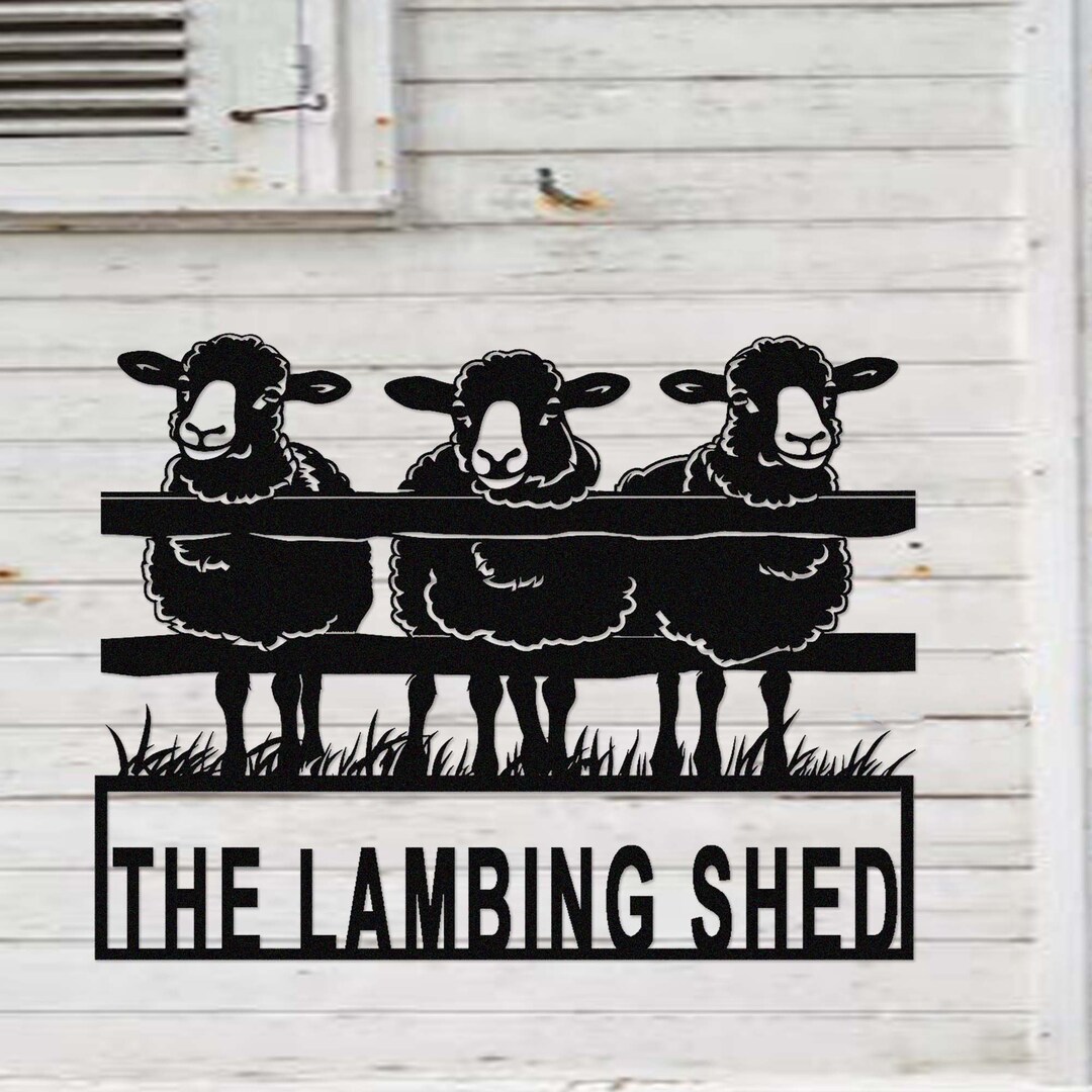 Personalized Sheep Metal Sign,custom Sheep Farm Sign Wall Decor,sheep ...