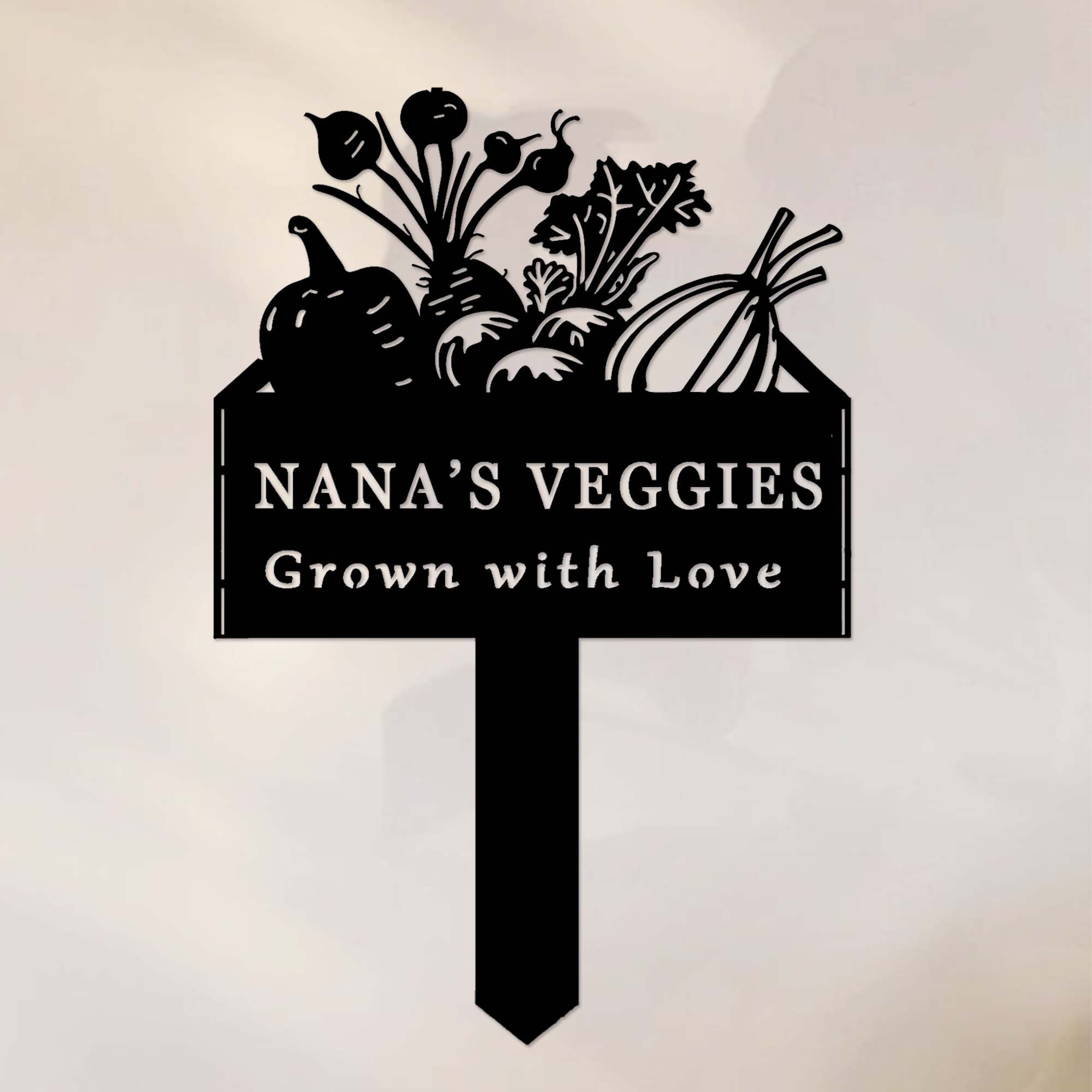 Personalized Metal Garden Sign,custom Homegrown Veggies Garden Sign ...
