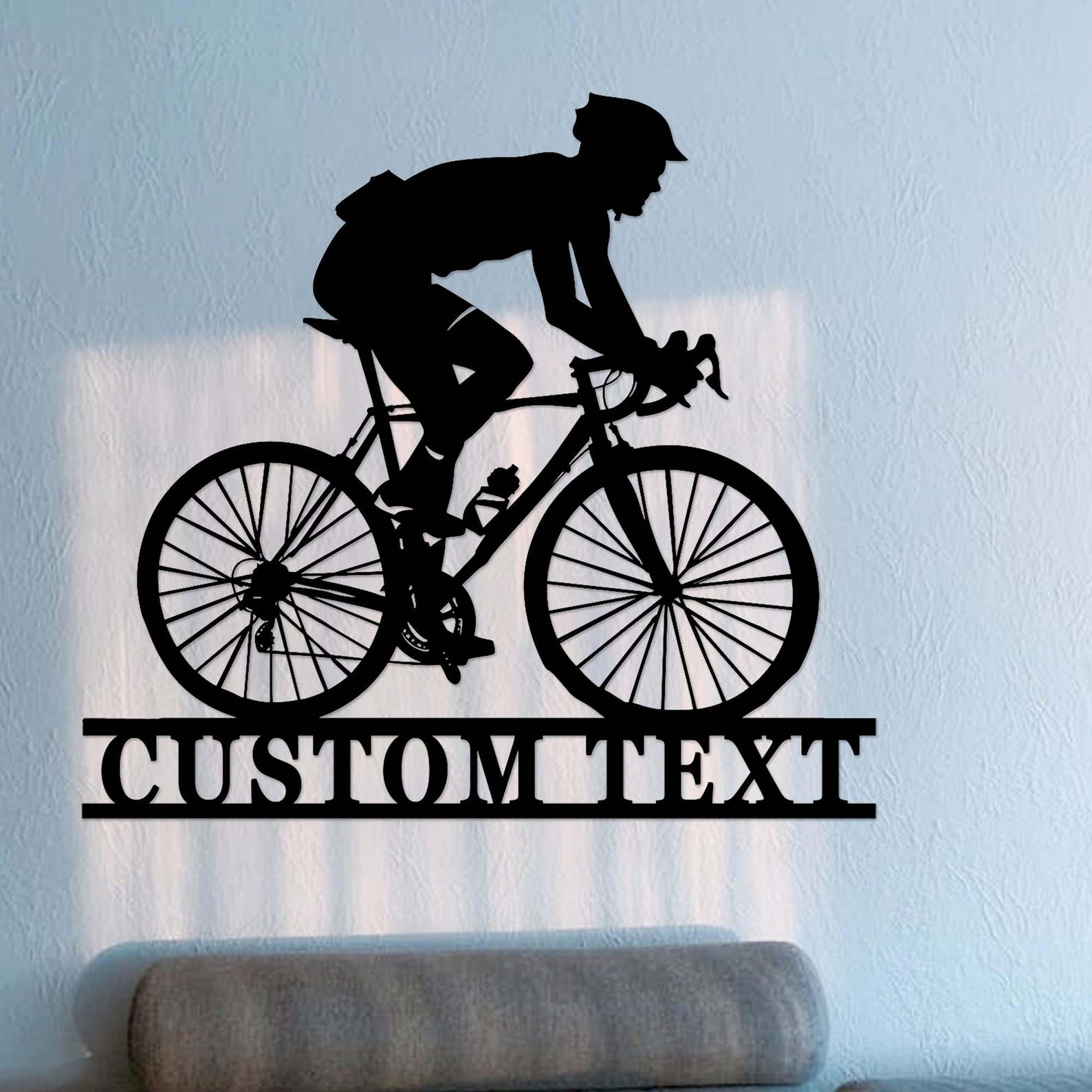 Custom Road Bike Metal Sign,man Road Bike Racing Wall Ar,personalized ...