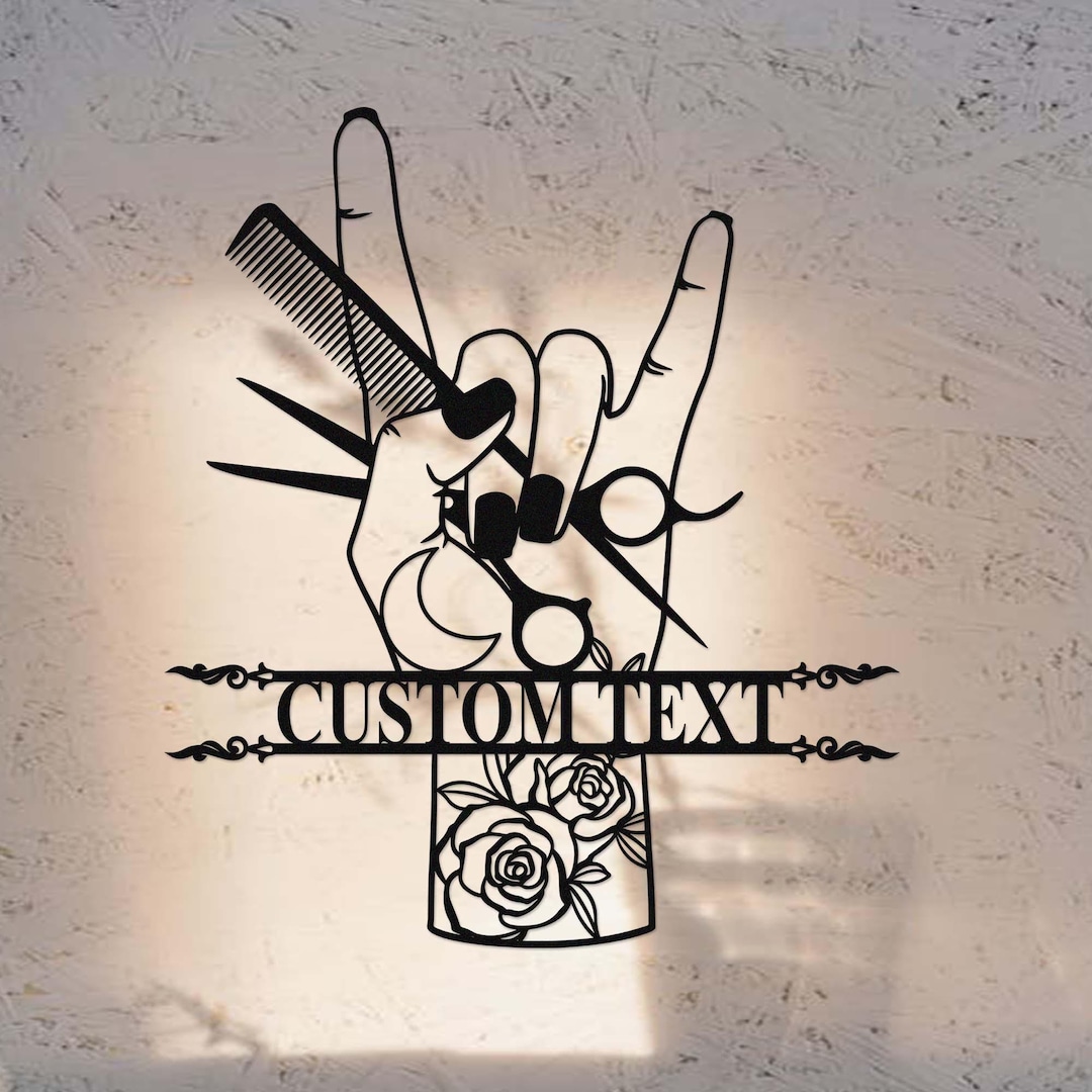 Personalized Hair Salon Metal Sign, Custom Beauty Shop Salon Sign,salon ...