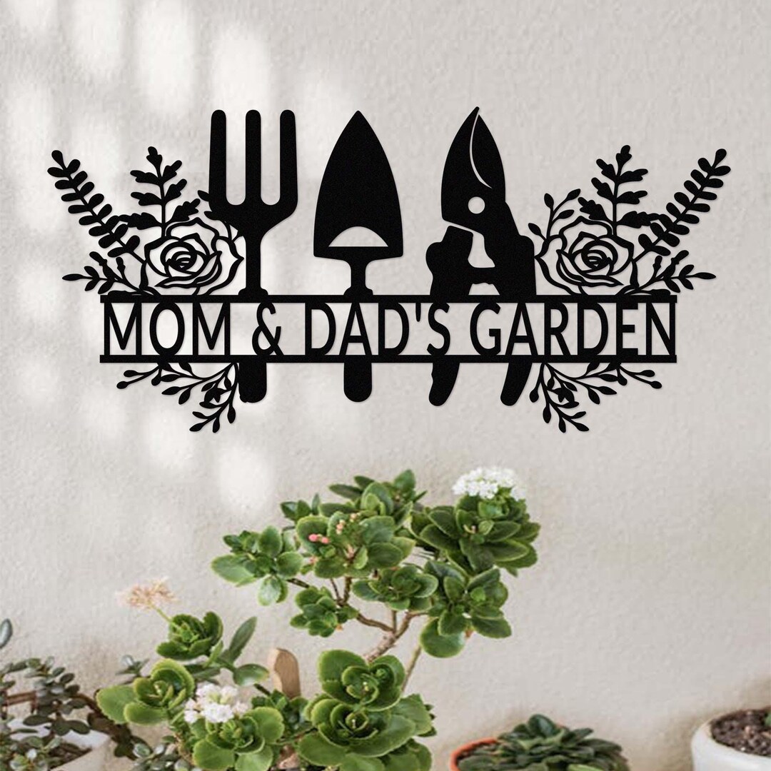 Personalized Metal Garden Decor,custom Garden Sign,gardener Name Sign ...