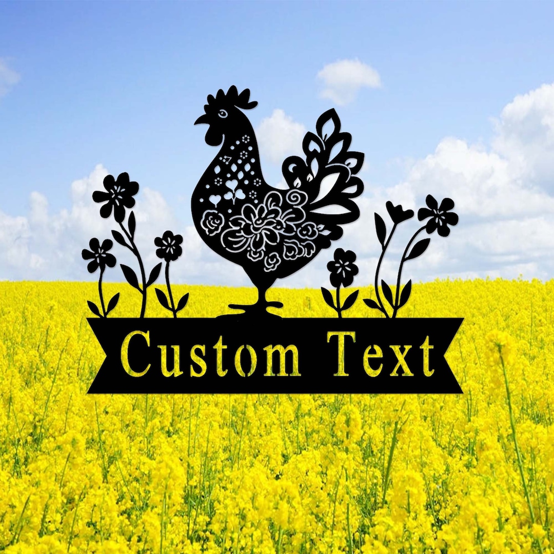 Custom Chicken Sign,metal Chicken Coop Sign,personalized Chicken Farm ...